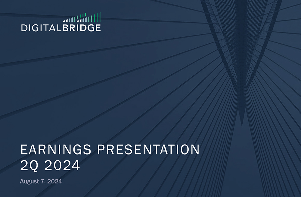 DigitalBridge Announces Second Quarter 2024 Earnings Release and Conference Call Date